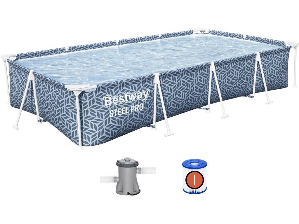 Piscina Desmontable Rectangular Steel Pro 366x201x66 cm Bestway 56111 ...